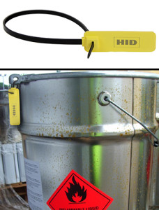 Tamper-evident RFID seal for industrial containers